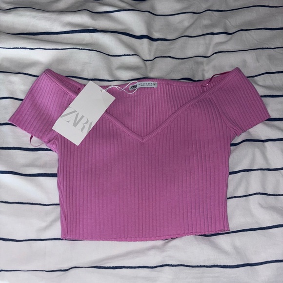 Zara | Tops | Zara Womens Pink Top | Poshmark